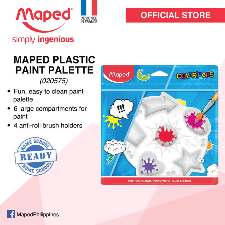 MAPED ColorPeps Plastic Coloring Paint Palette | 6 Paint Compartments ...