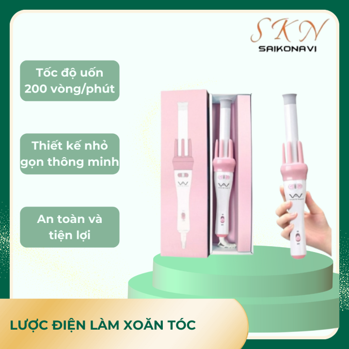 Lược uốn tóc 360,Máy Uốn Tóc Xoăn Tạo Kiểu Tự Động Cao Cấp, Lược Uốn ...
