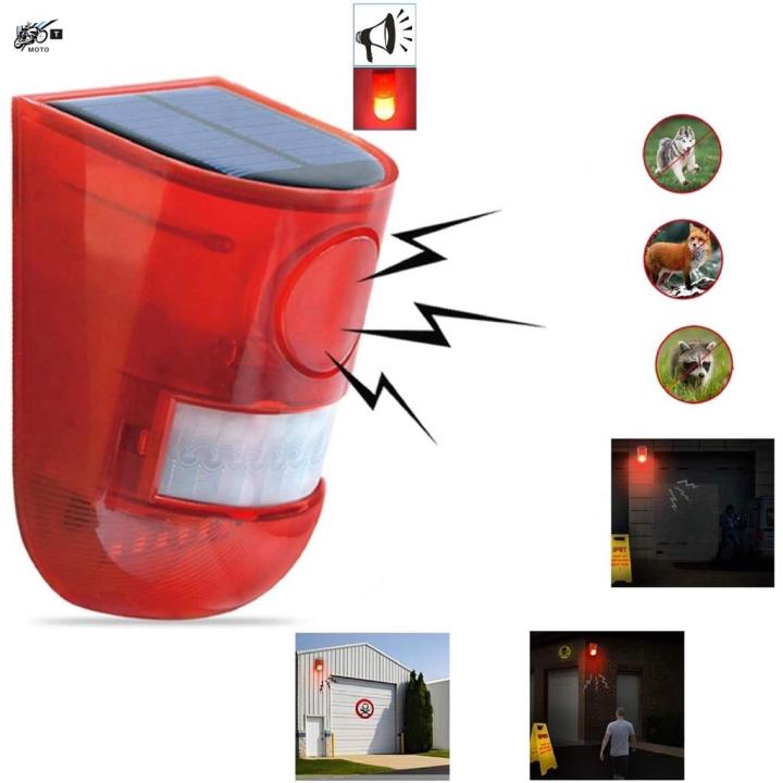 【Popular choice】 Solar Sound Light Alarm Motion Sensor 110 Decibel ...
