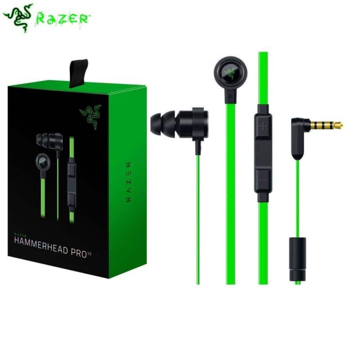 Razer Hammerhead Pro V2 Original Gaming earbuds 3.5mm in-ear wired ...