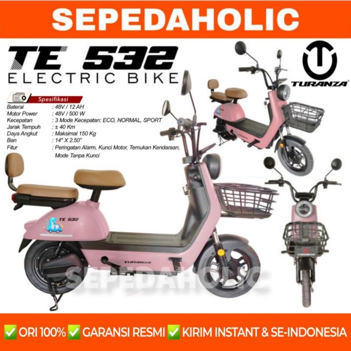 Sepeda Listrik TURANZA TE 532 BY PACIFIC 500 Watt Electric E Bike | Lazada Indonesia