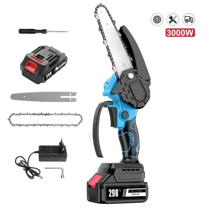 6 Inch Electric Chain Saw Handheld Portable Chainsaw Tree Wood Cutter ...
