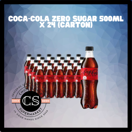 Coca-Cola Zero Sugar 500ml x 24 | Lazada