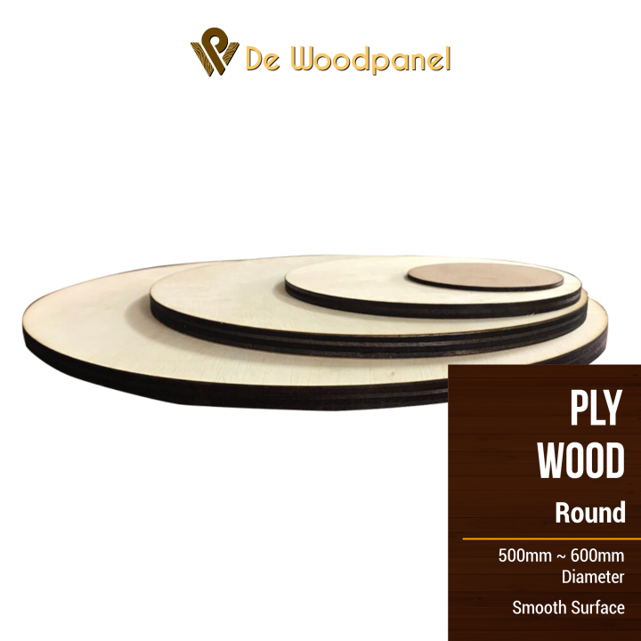 3mm , 5mm, 8mm ,12mm Round Plywood with diameter 500mm ~ 600mm | Lazada