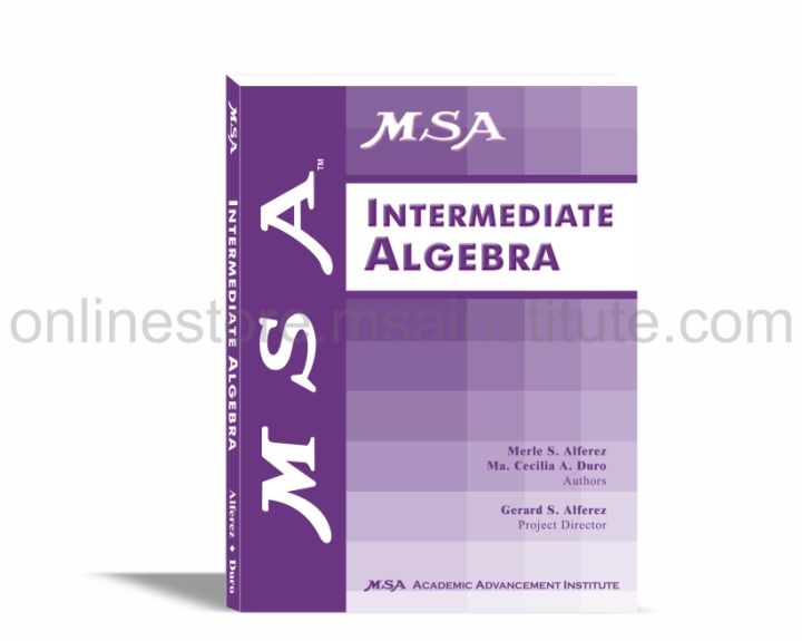MSA Intermediate Algebra Textbook | Lazada PH