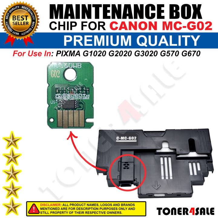 MC-G02 MCG02 MC G02 Maintenance Box Chip for Canon Pixma G1020 G2020 G3020 G3060 G4020 G570 G670 ...