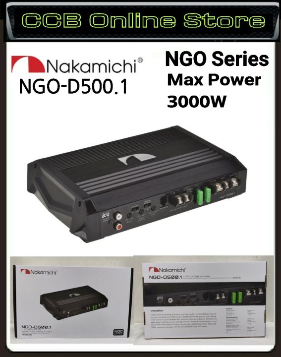 NAKAMICHI NGO SERIES NGO-D500.1 CLASS-D MONO BLOCK POWER AMPLIFIER ...
