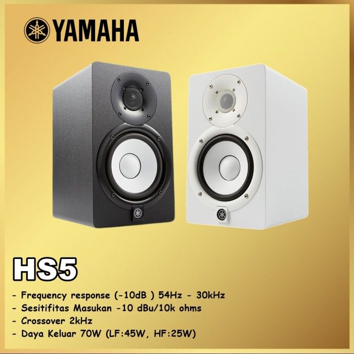Yamaha HS5 Powered Speaker Studio Monitor Speaker 5" inch HS 5 - Putih ...
