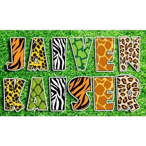 【High Quality】 SAFARI THEME NAME BACKDROP CUTOUT (price per piece ...