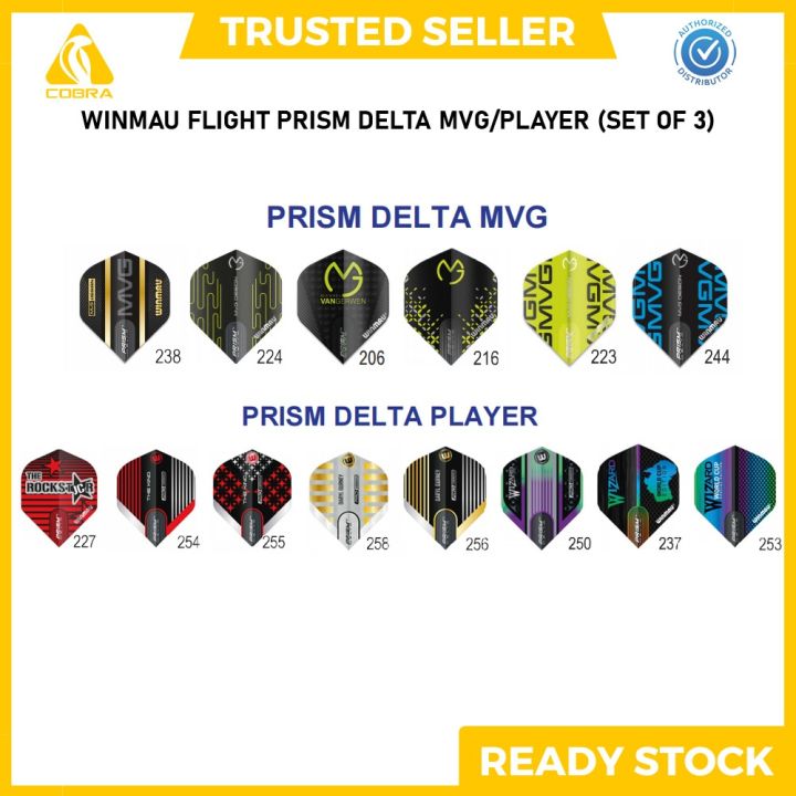 Winmau Dart Flight PRISM DELTA MVG/PLAYER Standard Flight | Lazada