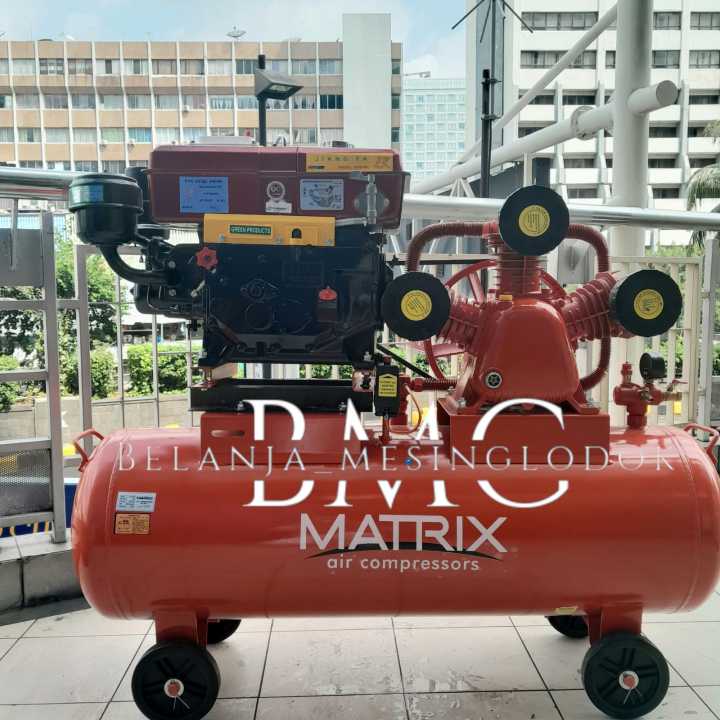 Kompresor 5 HP Komplit Diesel 7.5 HP Matrix MTX 3080 Kompresor Matrix ...