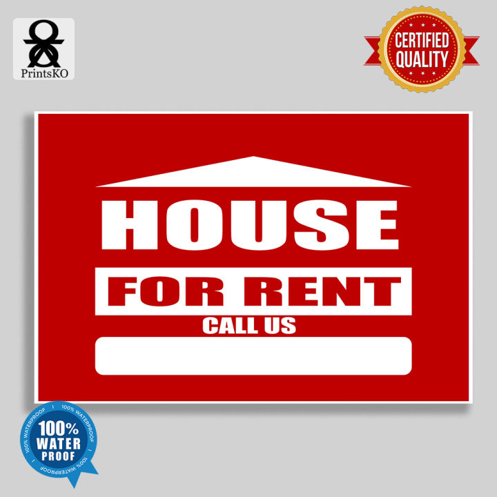 High Quality Tarpaulin / Tarp with Signage - House For Rent Design ...