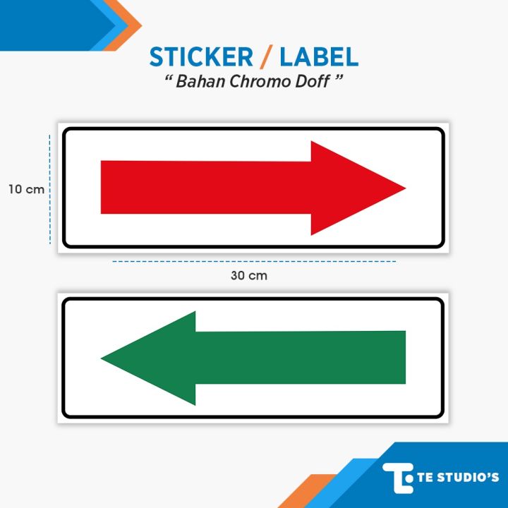 Stiker Arah Panah Rambu Tanda Sign Arrow Label Sticker K3 Safety ...