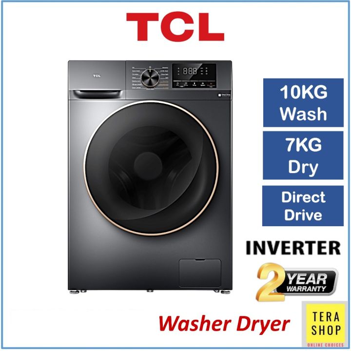 TCL TWF100-N12312EHA07 washer dryer 10kg/7kg direct drive inverter ...