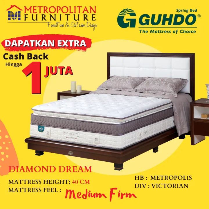 Kasur Springbed Guhdo Diamond Dream FULL SET Spring bed HB Metropolis ...