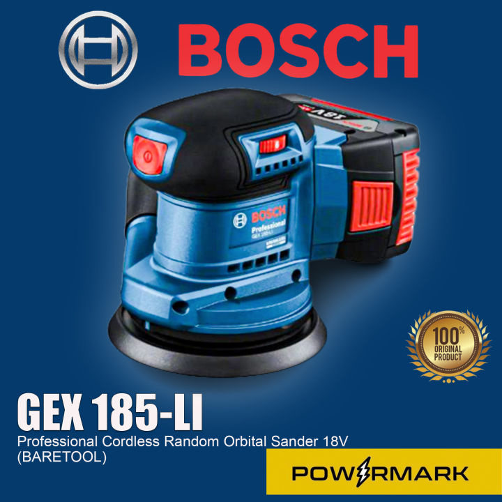 BOSCH GEX 185-LI Professional Cordless Random Orbital Sander 18V (BARETOOL) [POWERMARK | BCT ...