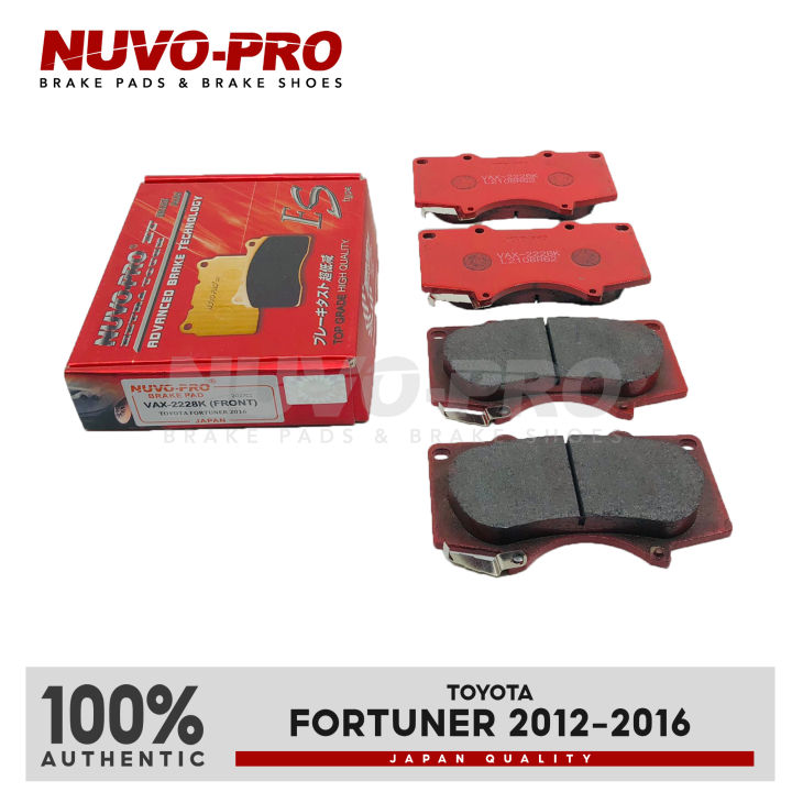 Nuvo-Pro Brake Pad Front Toyota Fortuner 2012-2016 VAX-2228K SET ...
