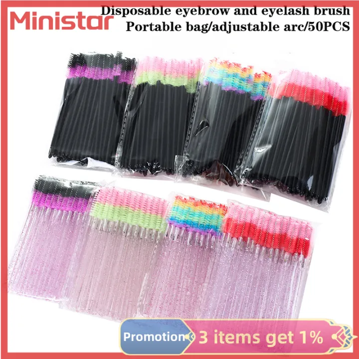 Ministar 10pcs Color Plastic Mascara Wands Applicator Disposable ...