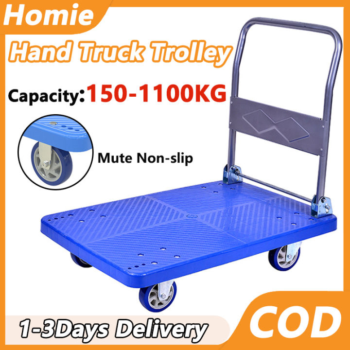 Hand Trucks Folding Trolley Foldable Platform Truck Cart Push Cart ...