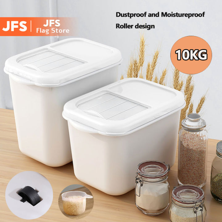 JFS Kitchen rice bucket Household sealing rice box loaded rice cylinder ...