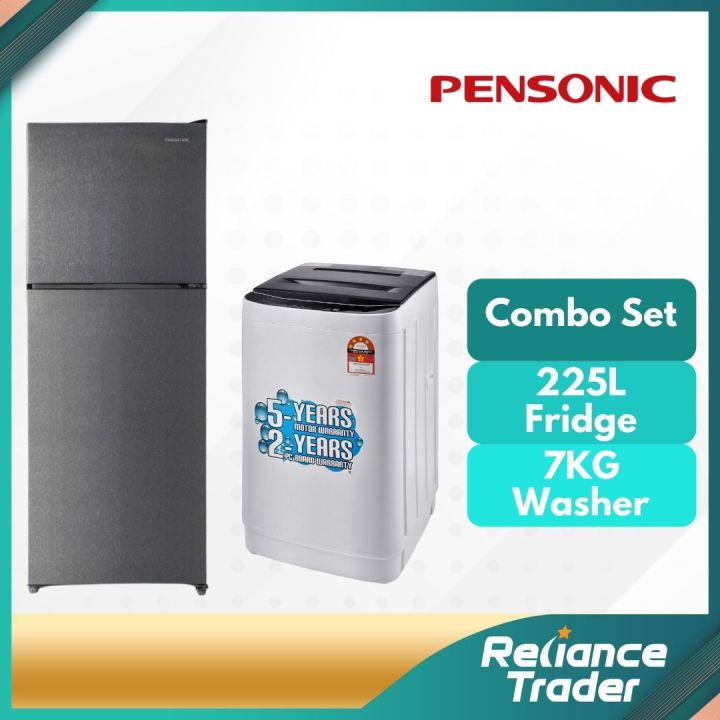 [COMBO] Pensonic 225L Twin Door Refrigerator PRT-2250 + Pensonic 7kg ...
