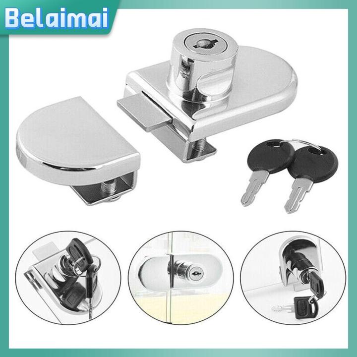 BELAIMAI Punch-Free Hardware Security Stainless Steel Cabinet Display ...