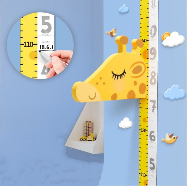 Children's Height Chart 3D Children's Measurement Chart Wall Chart with ...