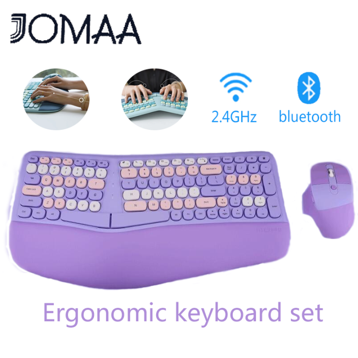joa & mofii keyboard and mouse set ergonommic wireless keyboard mouse 2 ...