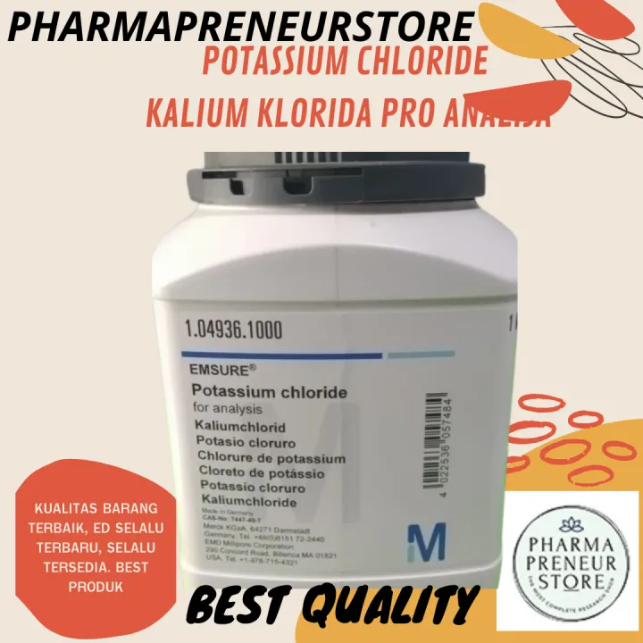 POTASSIUM CHLORIDE / KALIUM KLORIDA PRO ANALISA PER GRAM MERCK BEST ...