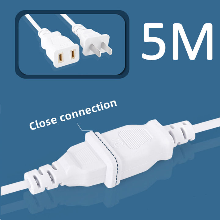 Power cord extension male Extension cord 2 pin Dual Portable Extension ...