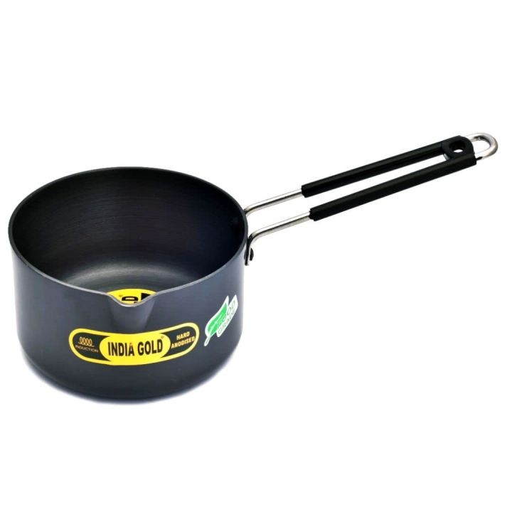 India Gold Hard Anodized Aluminium Saucepan/ Tea Pan Induction and Gas ...