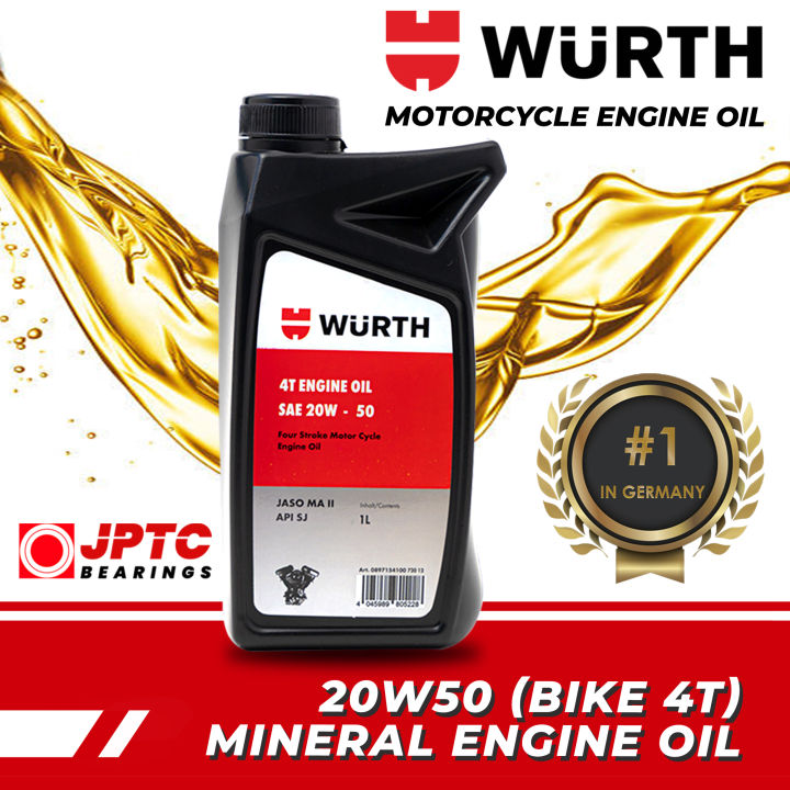 Wurth 20W50 Motorcycle Engine Oil 1 Liter | Lazada PH