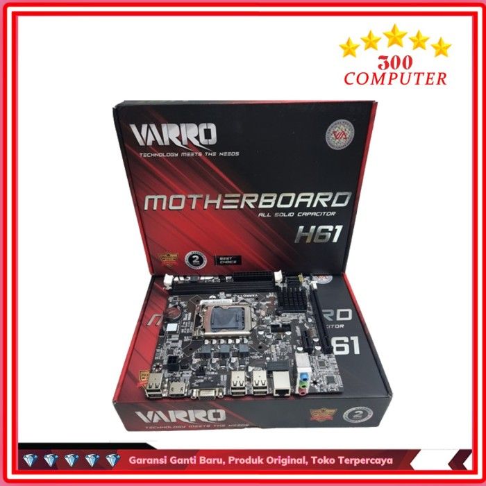 MOTHERBOARD VARRO LGA 1155 H61M-H61 DDR3 HDMI NON NVME VARRO ...