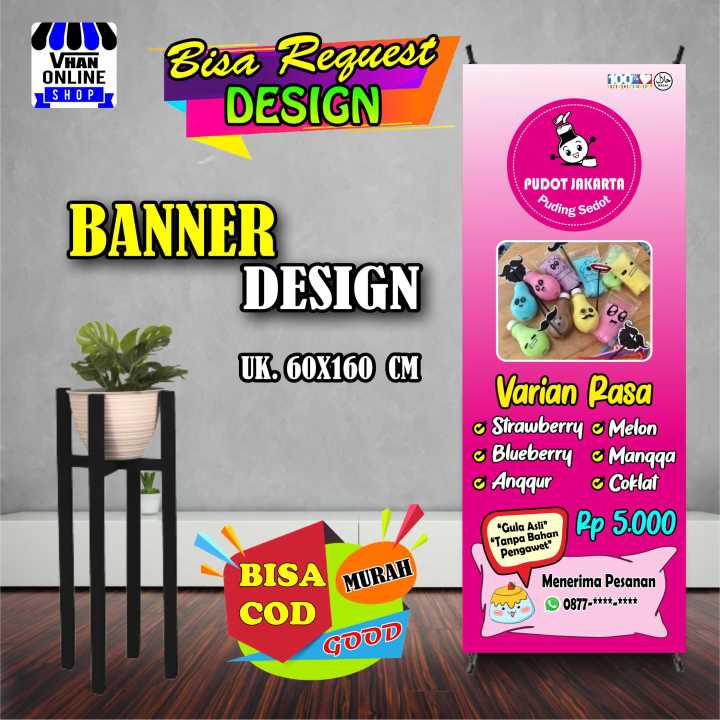 Spanduk Banner Jualan Puding Sedot, Pudot, Minuman Viral Bagus, Keren ...