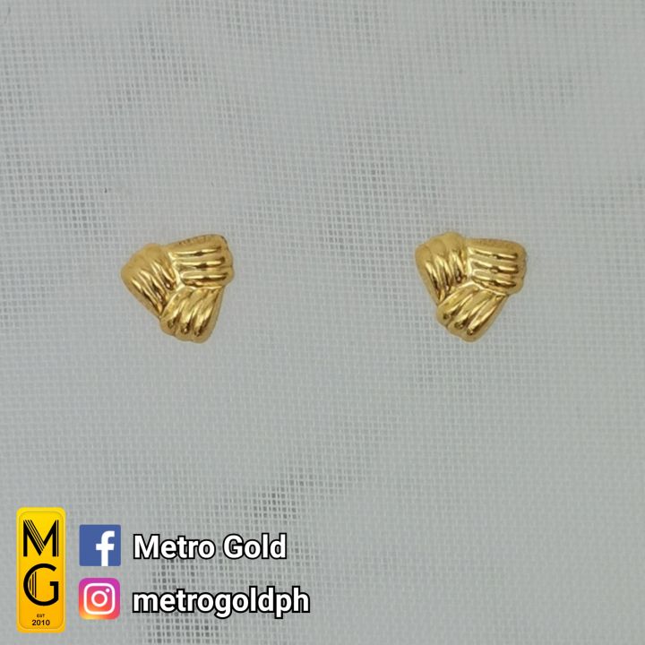 Saudi 18K Gold Knot Earrings | Lazada PH