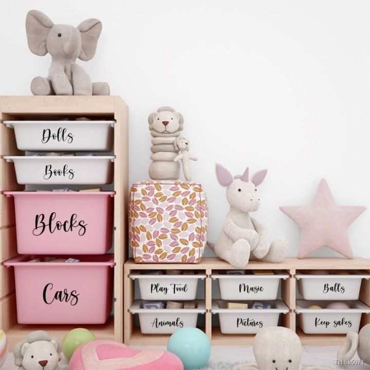 Personalize Storage Tub Labels Vinyl Sticker Decals Custom Organizing ...