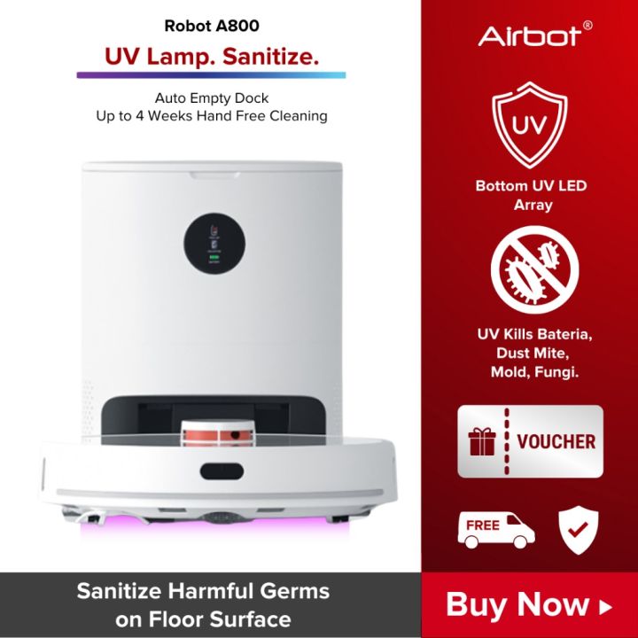 [New 2023] Airbot A800 Robot Vacuum Cleaner หุ่นยนต์ดูดฝุ่นถูพื้น ...