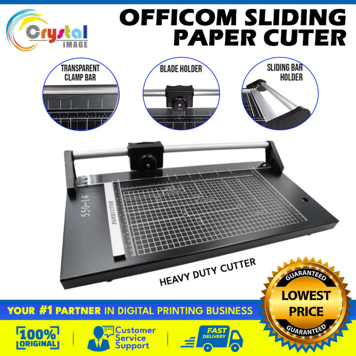 Sliding Paper Cutter Board A4 Size Metal Base Heavy Duty Officom Paper ...