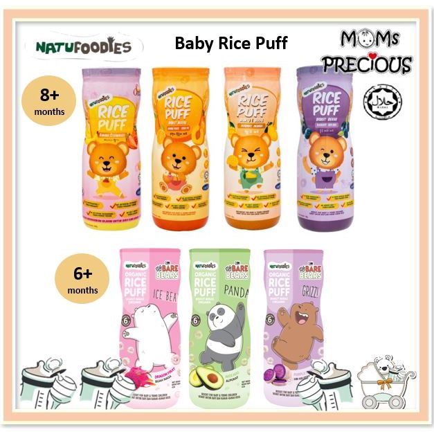 [Halal] Natufoodies Rice Puffs 60g / Organic Rice Puffs 42g / XMAS Set ...