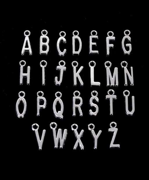 : 26 Pcs Liontin Huruf A sampai Z warna Silver | Lazada Indonesia
