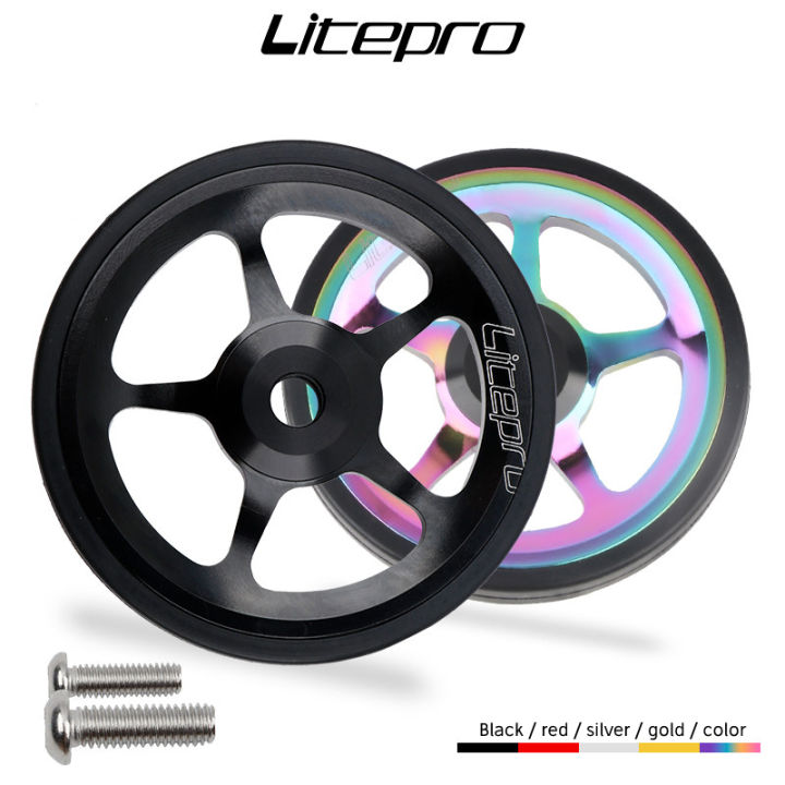 Litepro Easy Wheel For Brompton Folding Bike Rear Cargo Rack Easywheel ...