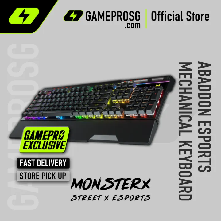 MonsterX ABADDON Esports Wired Mechanical Keyboard Hyper RGB Backlight ...