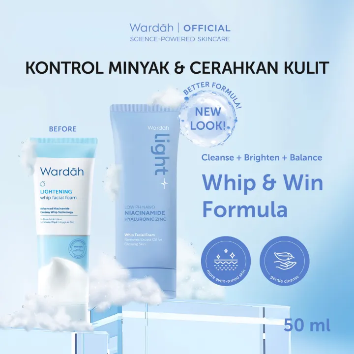 WARDAH Lightening Low pH Nano Niacinamide Hyaluronic Zinc Whip Facial ...