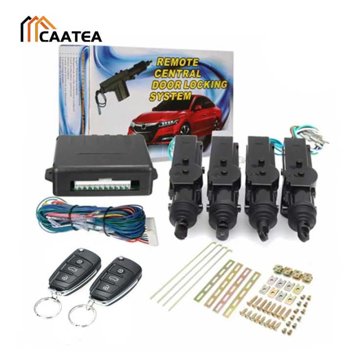 CAATEA 12V Universal Car Remote Central Kit Locking Keyless Entry ...