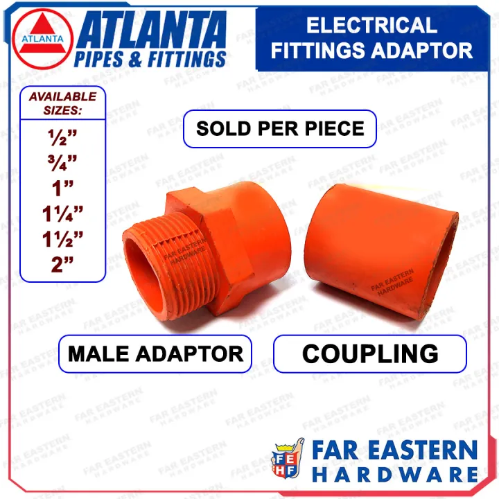 ATLANTA PVC Electrical Conduit Pipe Fittings Adaptor Male Adapter ...
