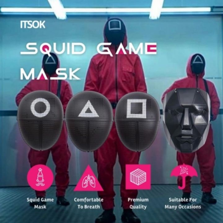 Topeng Squid Game / Squid Game Mask / Mainan Squid game | Lazada Indonesia