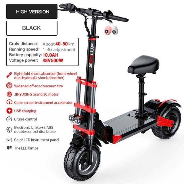 Scooter listrik SEALUP Q18 dewasa Skuter Elektrik 48V 500W 1000W 12inch ...