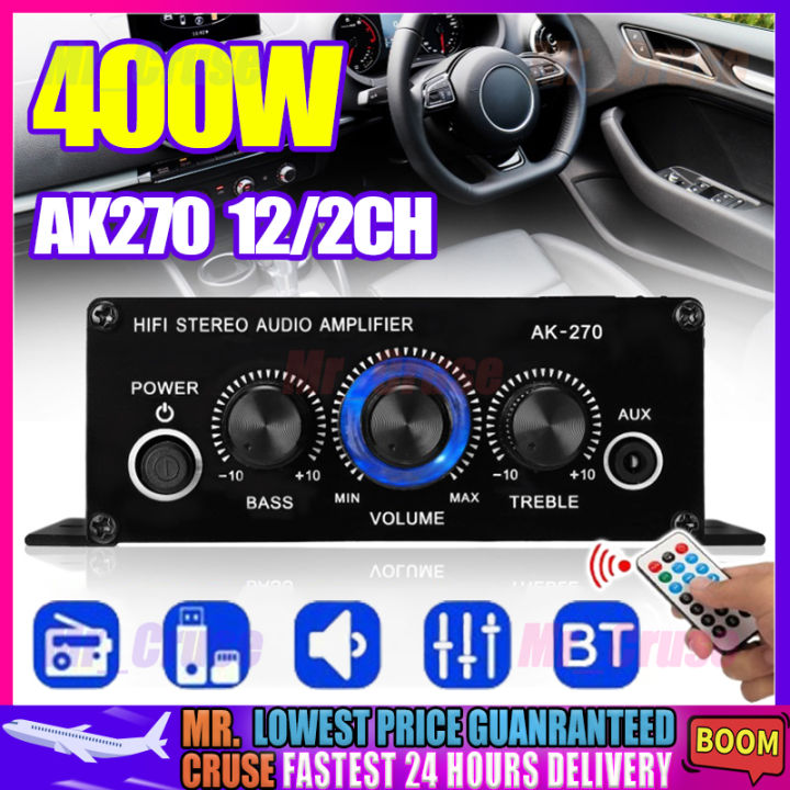 🇵🇭 400W 12V Mini Audio Power Amplifier Home Amplifier Bluetooth-free ...