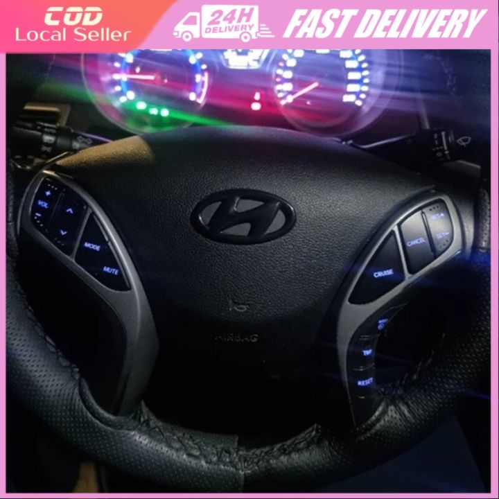 Hyundai Emblem Car Auto Steering Wheel logo Badge Sticker Decal ...