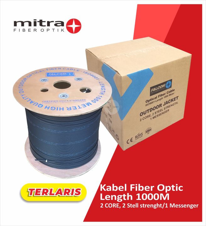 Kabel fiber optik Dropcore 2 core 3 seling 1000M FALCOM | Lazada Indonesia
